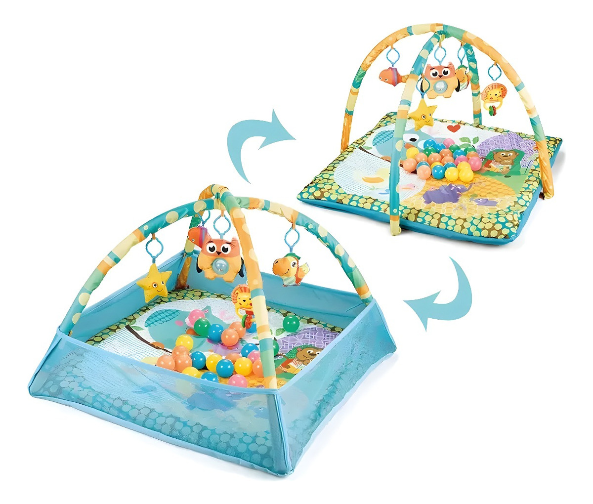 Gimnasio Pelotero Cuadrado Búho Corral Alfombra Didactica – Mundo Ganga ...