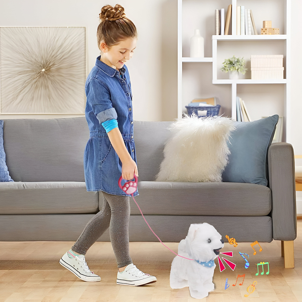 Peluche Perro Cachorro Interactivo Sonido Ladra Camina Niños – Mundo ...